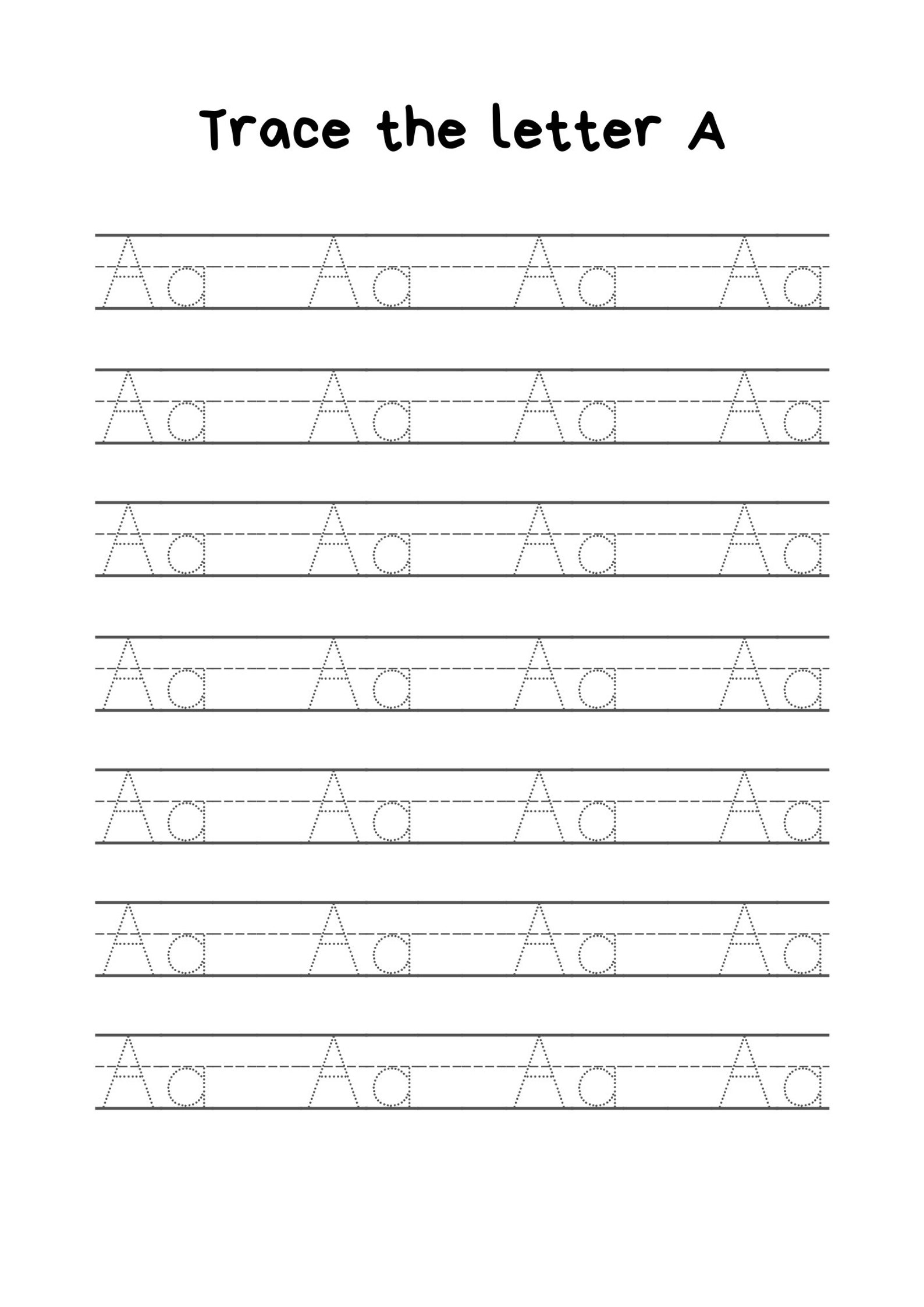Trace the Alphabet, Trace the Letters, Alphabet Tracing, Alphabet ...