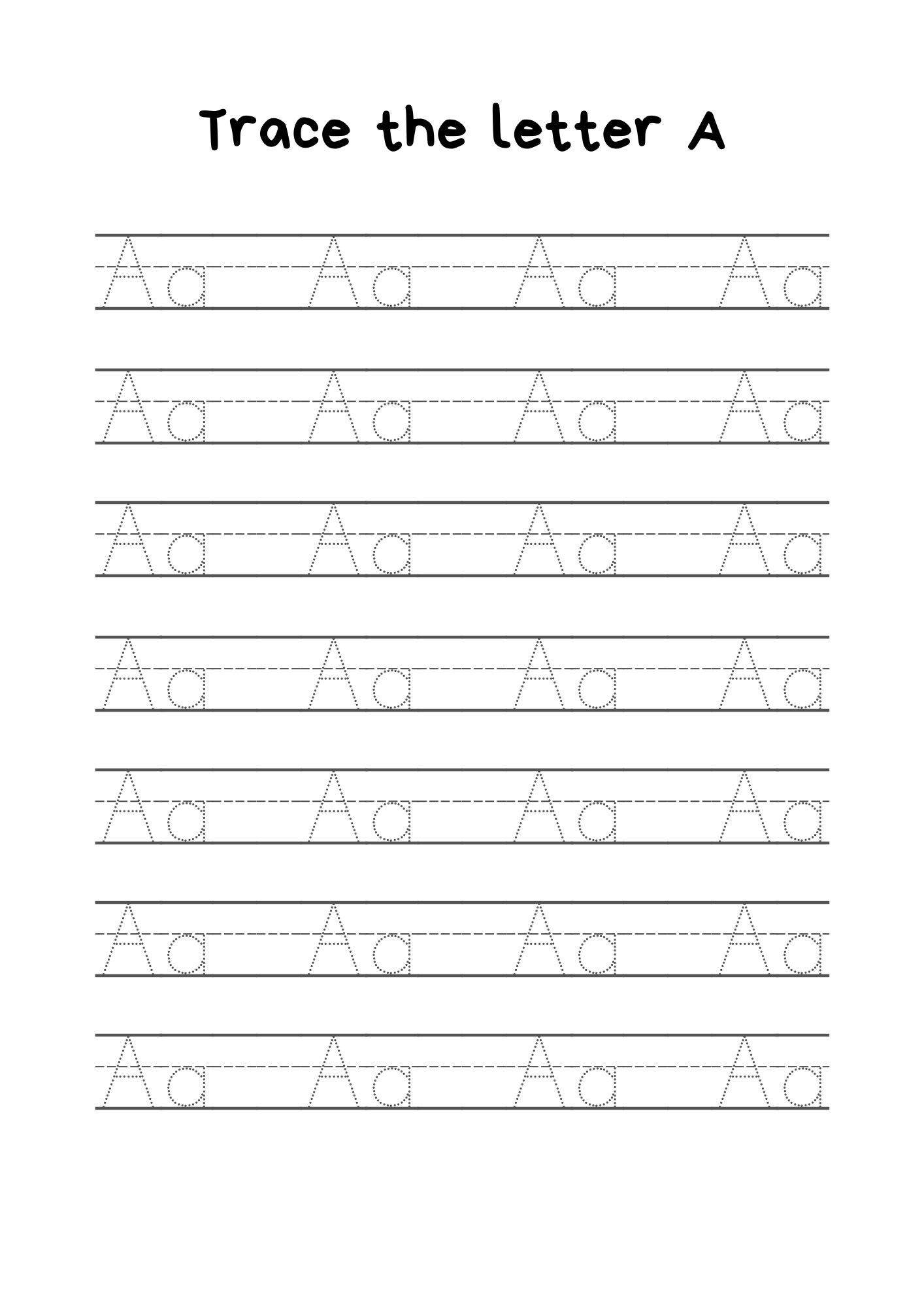 Trace the Alphabet, Trace the Letters, Alphabet Tracing, Alphabet ...