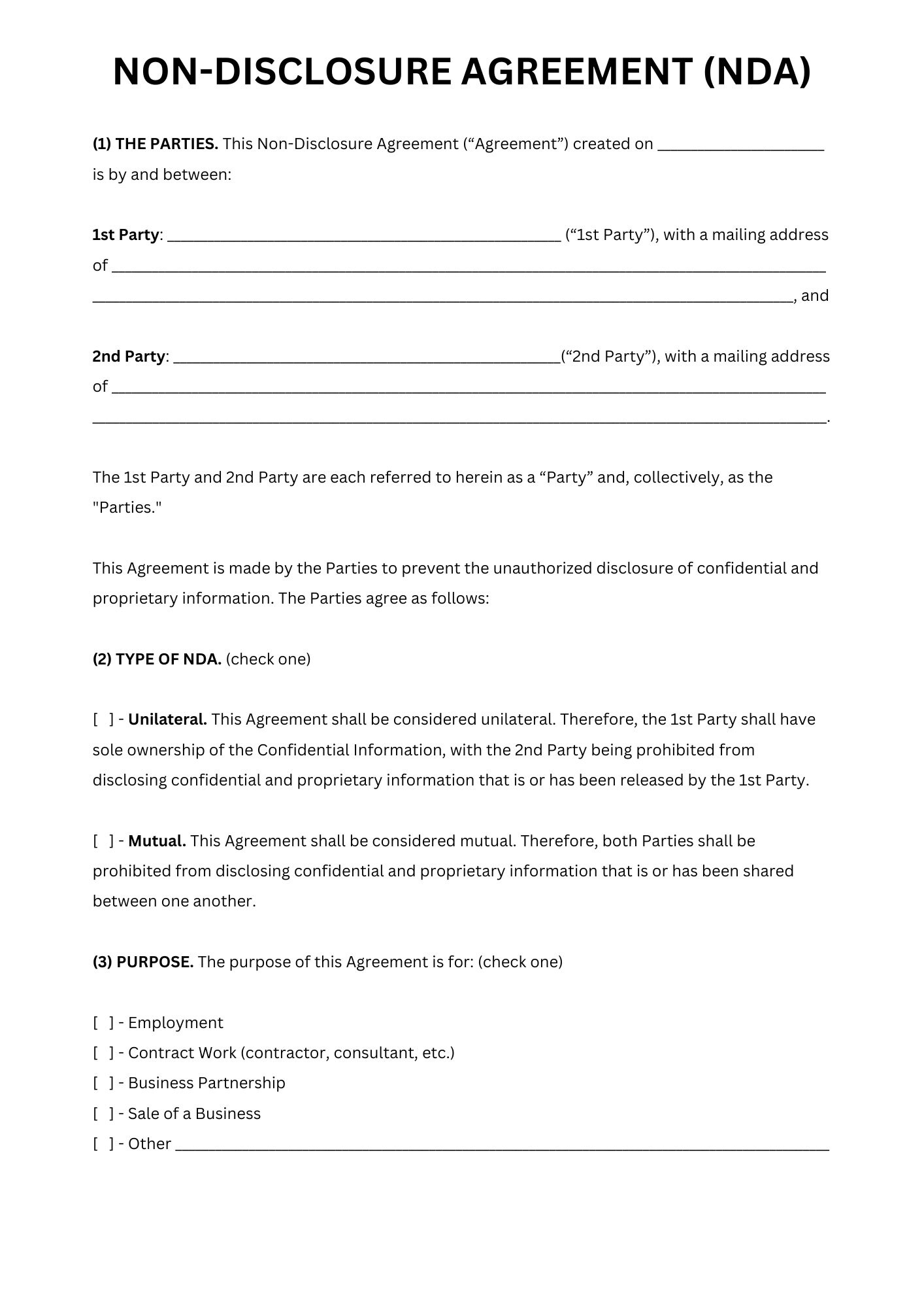 Non Disclosure Agreement Template Non Disclosure Agreement Etsy non-disclosure-agreement-template-non-disclosure-agreement-etsy