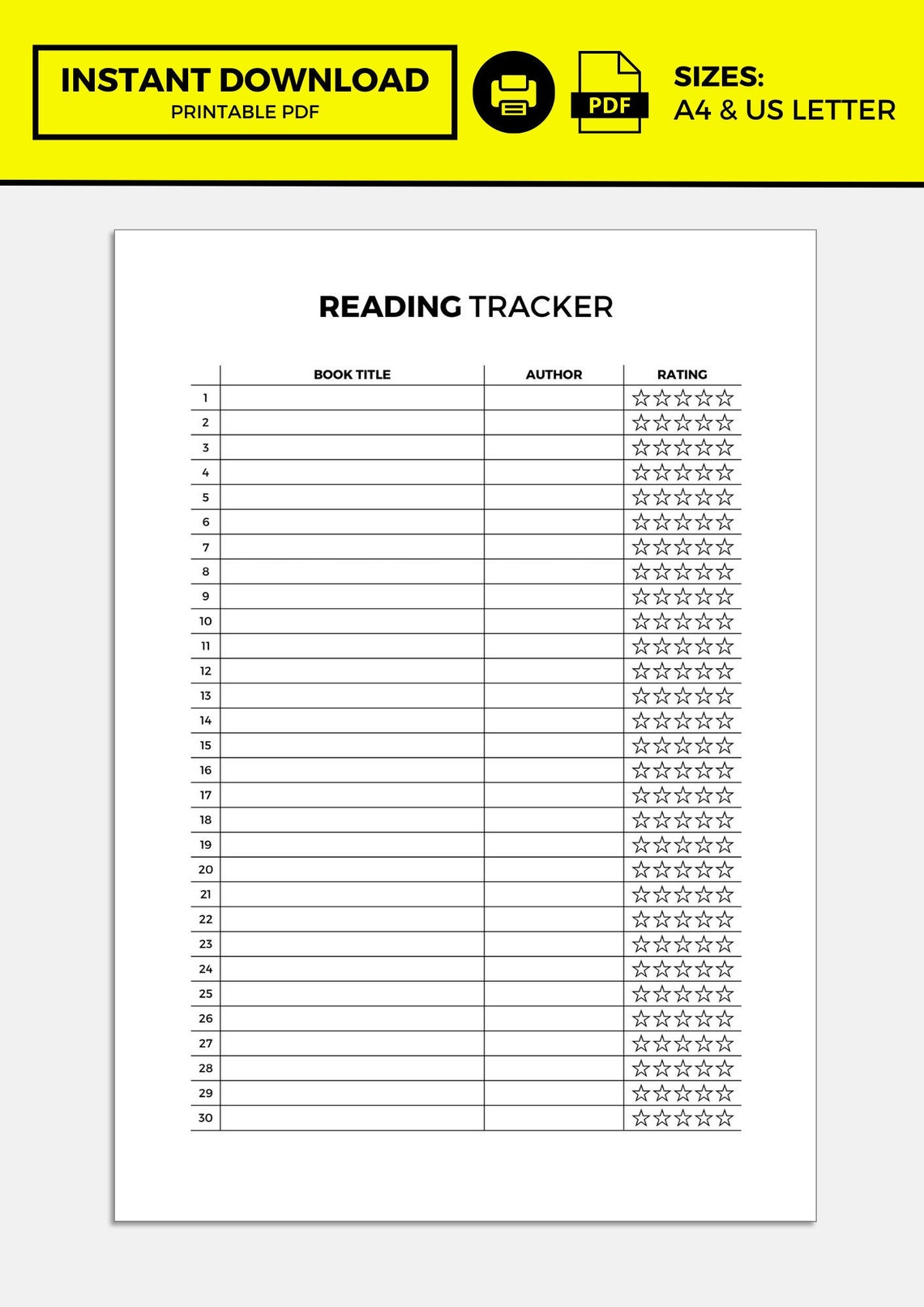Reading Tracker, Reading Log, Book Tracker, Book Log, Book List, Book ...