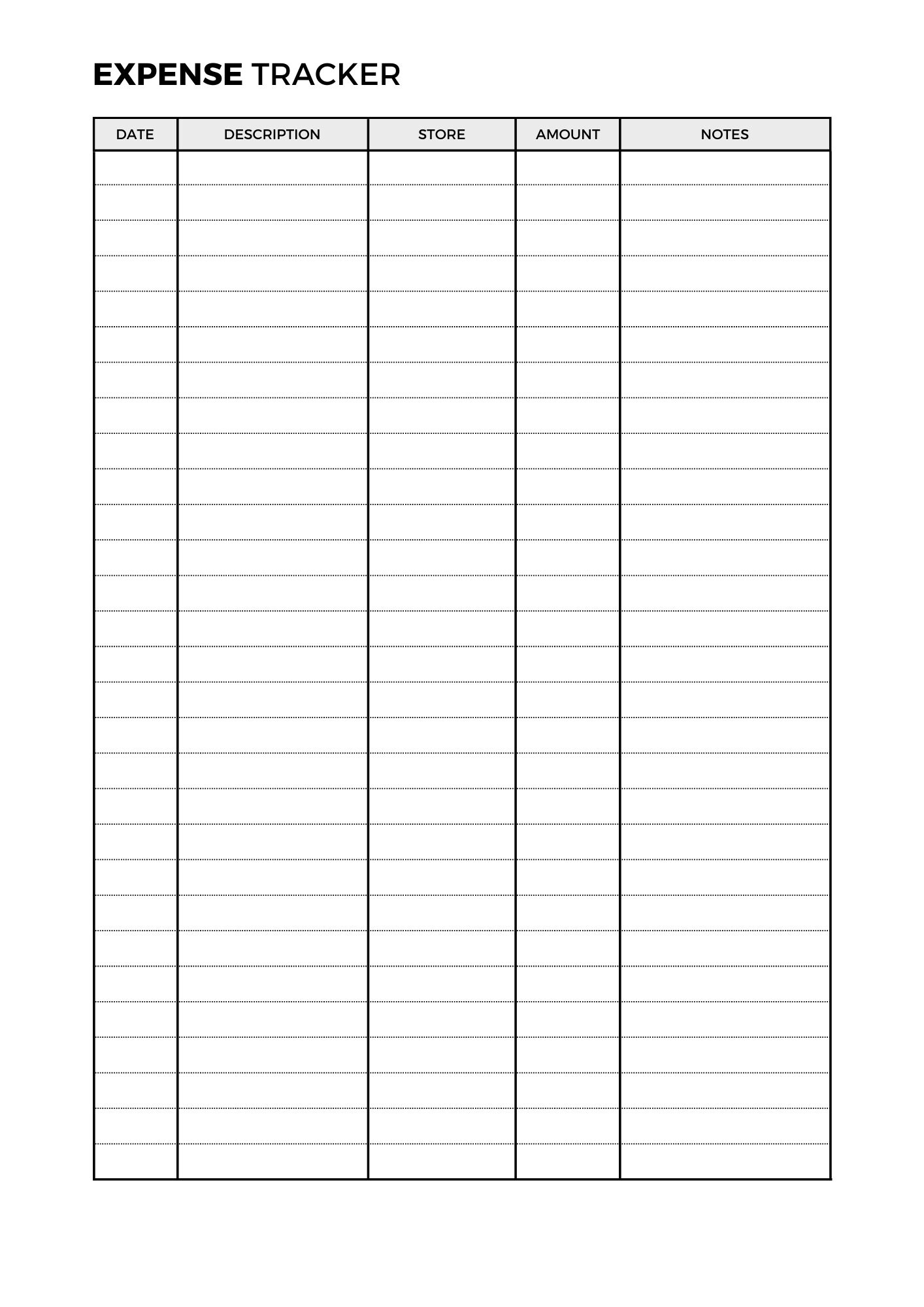 Expense Tracker, Expense Tracker Printable, Expense Tracker Template ...