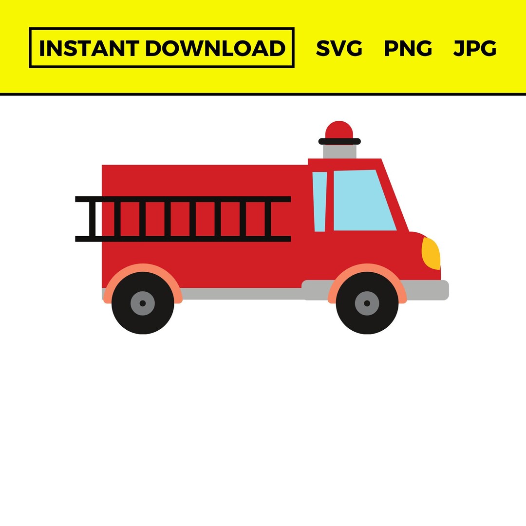 Fire Engine SVG, Fire Engine PNG, Fire Truck SVG, Fire Truck Png, Fire ...