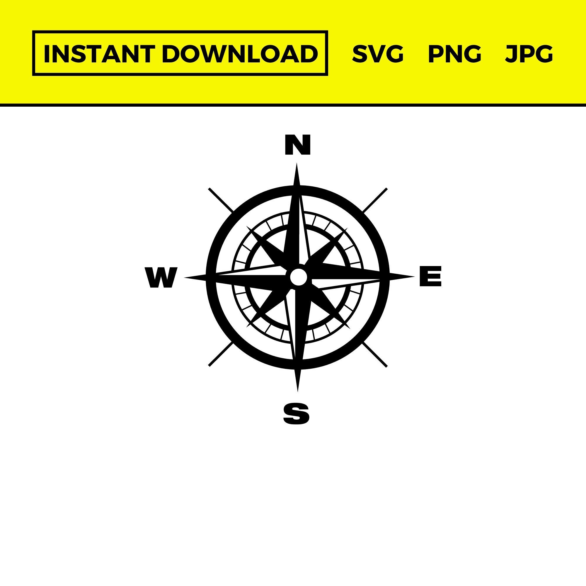 Compass SVG, Compass PNG, Compass Silhouette SVG, Compass Image ...