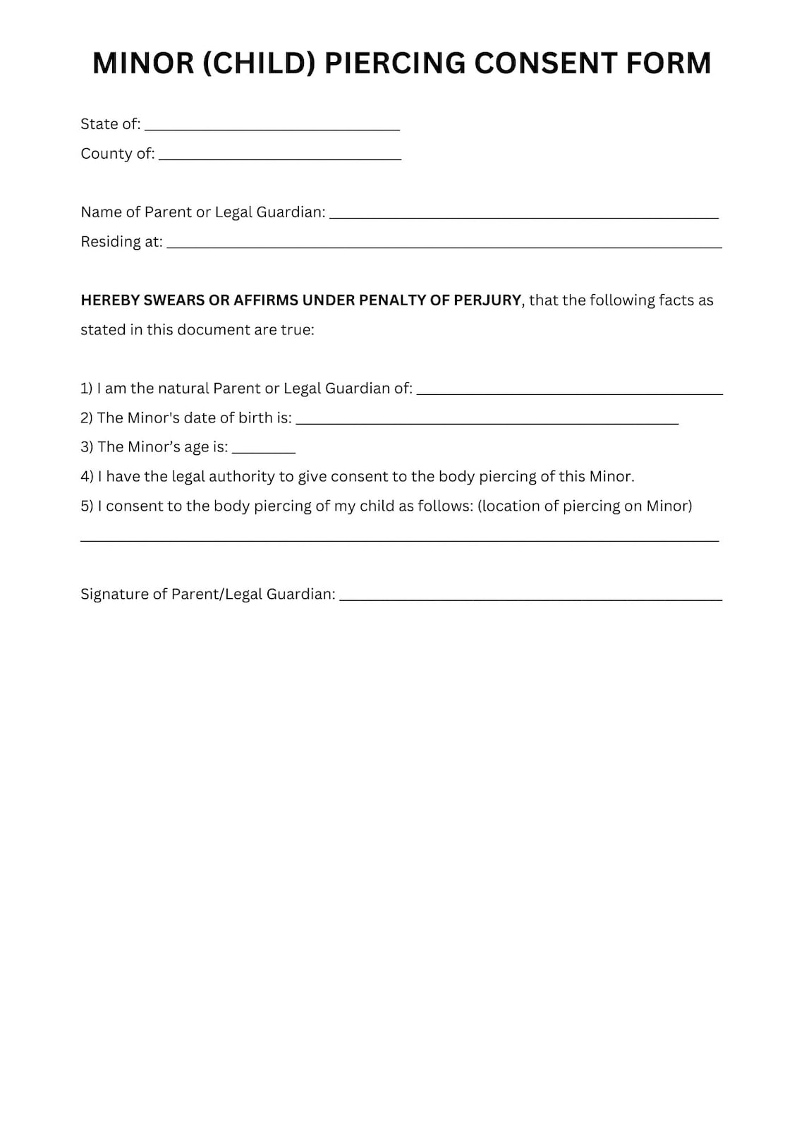 Piercing Consent Form, Consent Form for Piercing (Download Now) - Etsy Piercing Consent Form, Consent Form for Piercing (Download Now) - Etsy