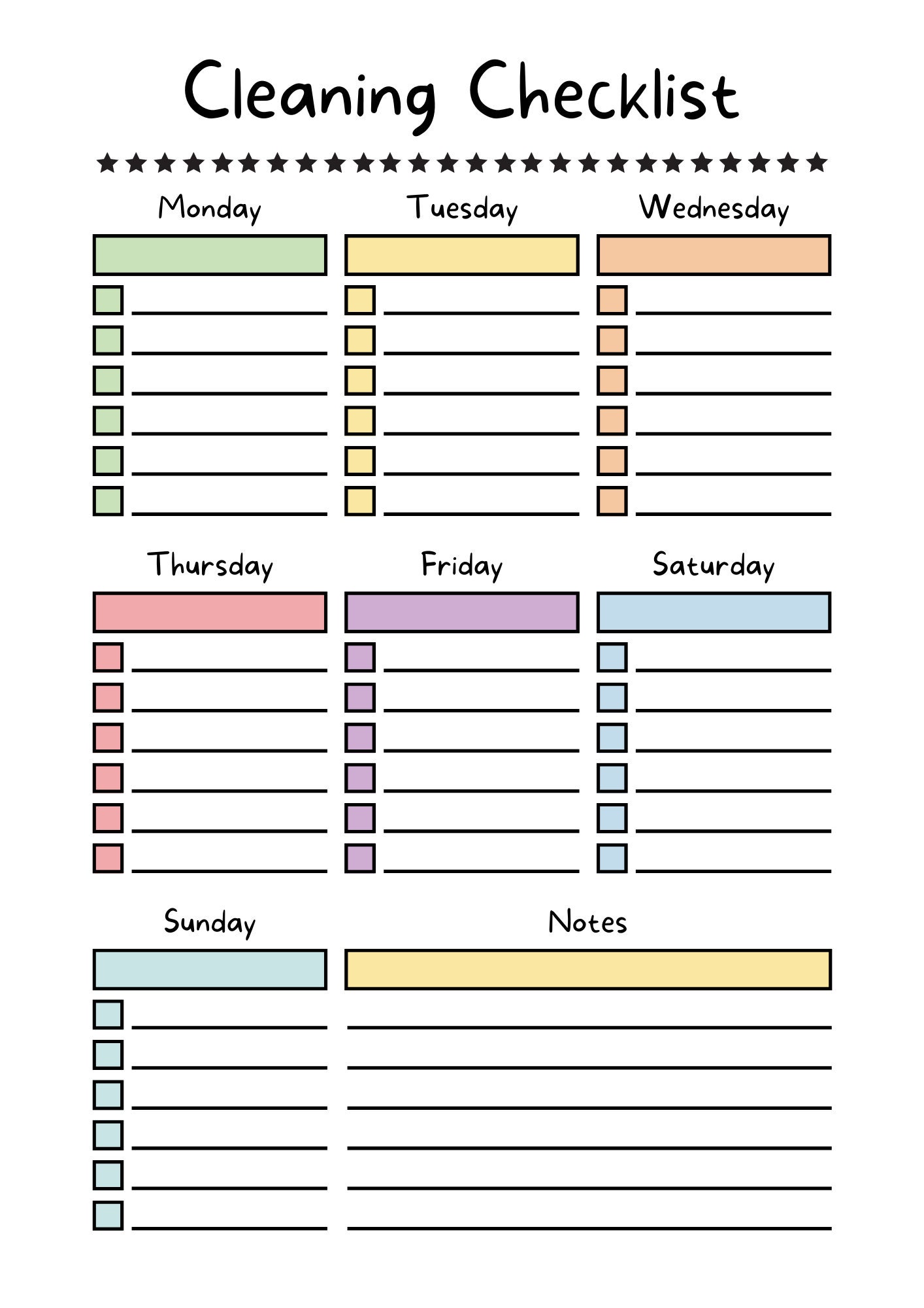 Kids Cleaning Checklist, Kids Cleaning Chart, Kids Cleaning Schedule ...