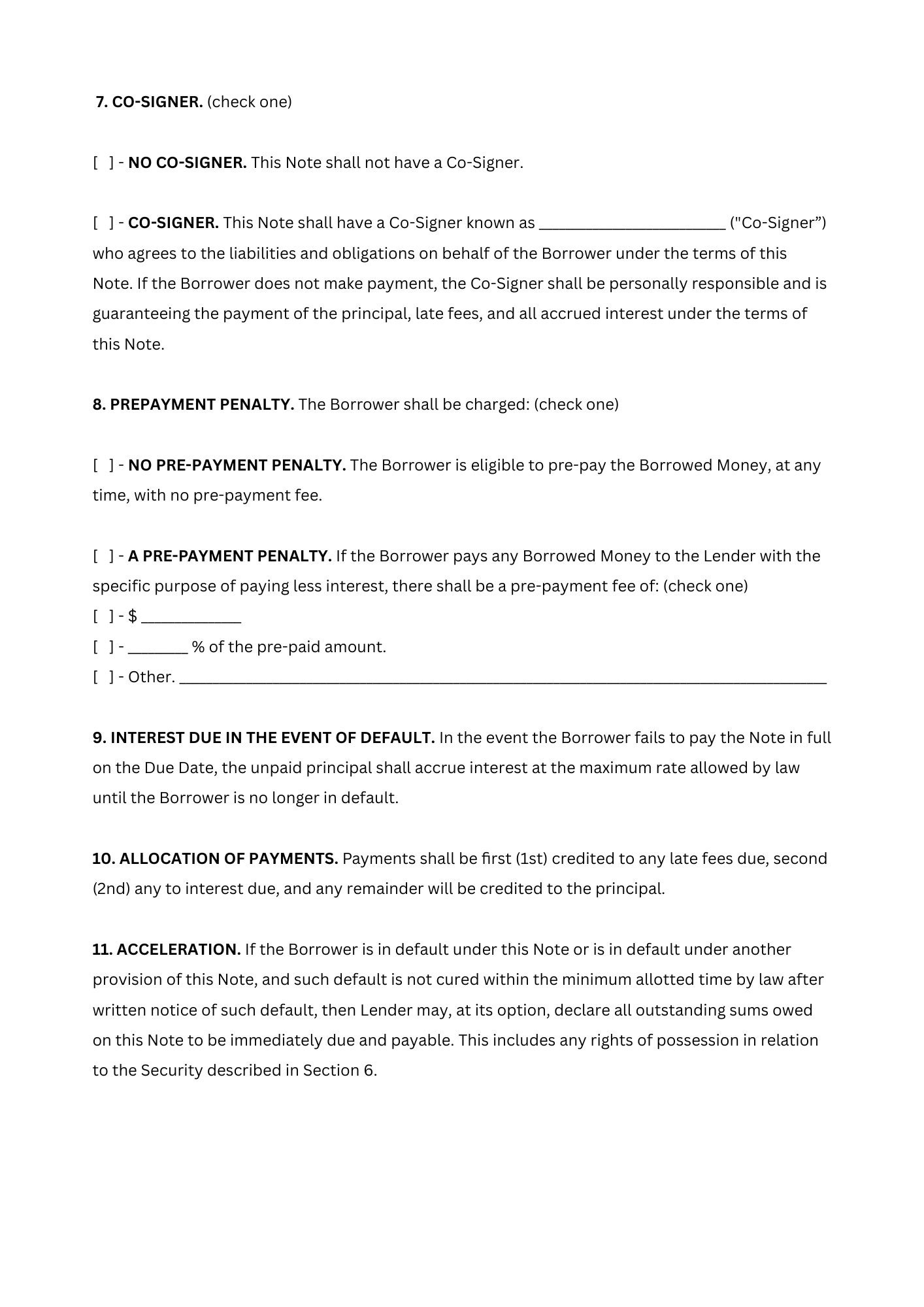 Promissory Note Promissory Note Template - Etsy UK