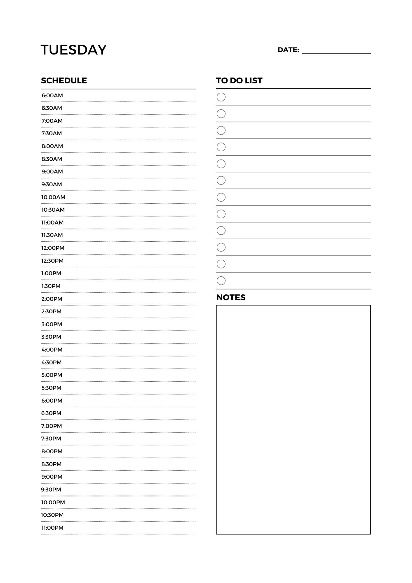 Weekly Schedule, Weekly Schedule Printable, Weekly Schedule Template ...
