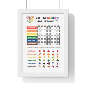 Eat the Rainbow, Eat the Rainbow Chart, Eat the Rainbow Checklist, Kids ...