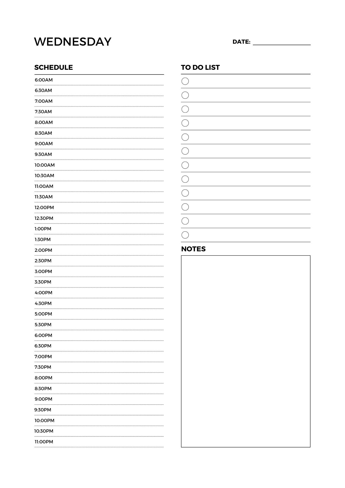 Weekly Schedule, Weekly Schedule Printable, Weekly Schedule Template ...