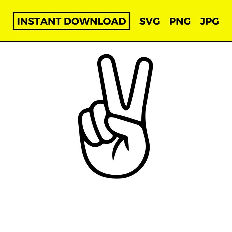 Peace Sign SVG, Hand Peace Sign SVG, Peace Sign PNG, Hand Peace Sign ...