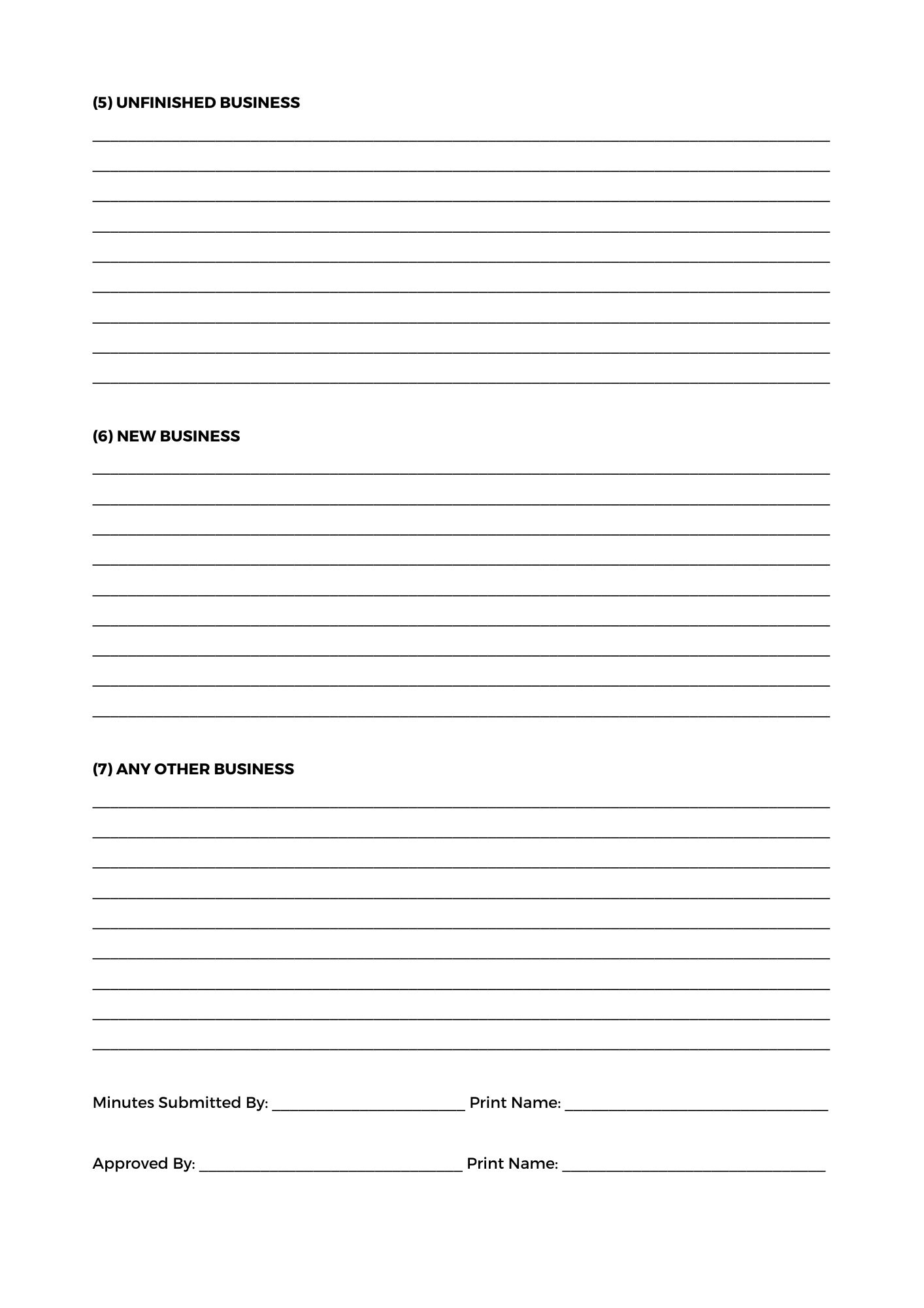 Meeting Minutes Template - Etsy