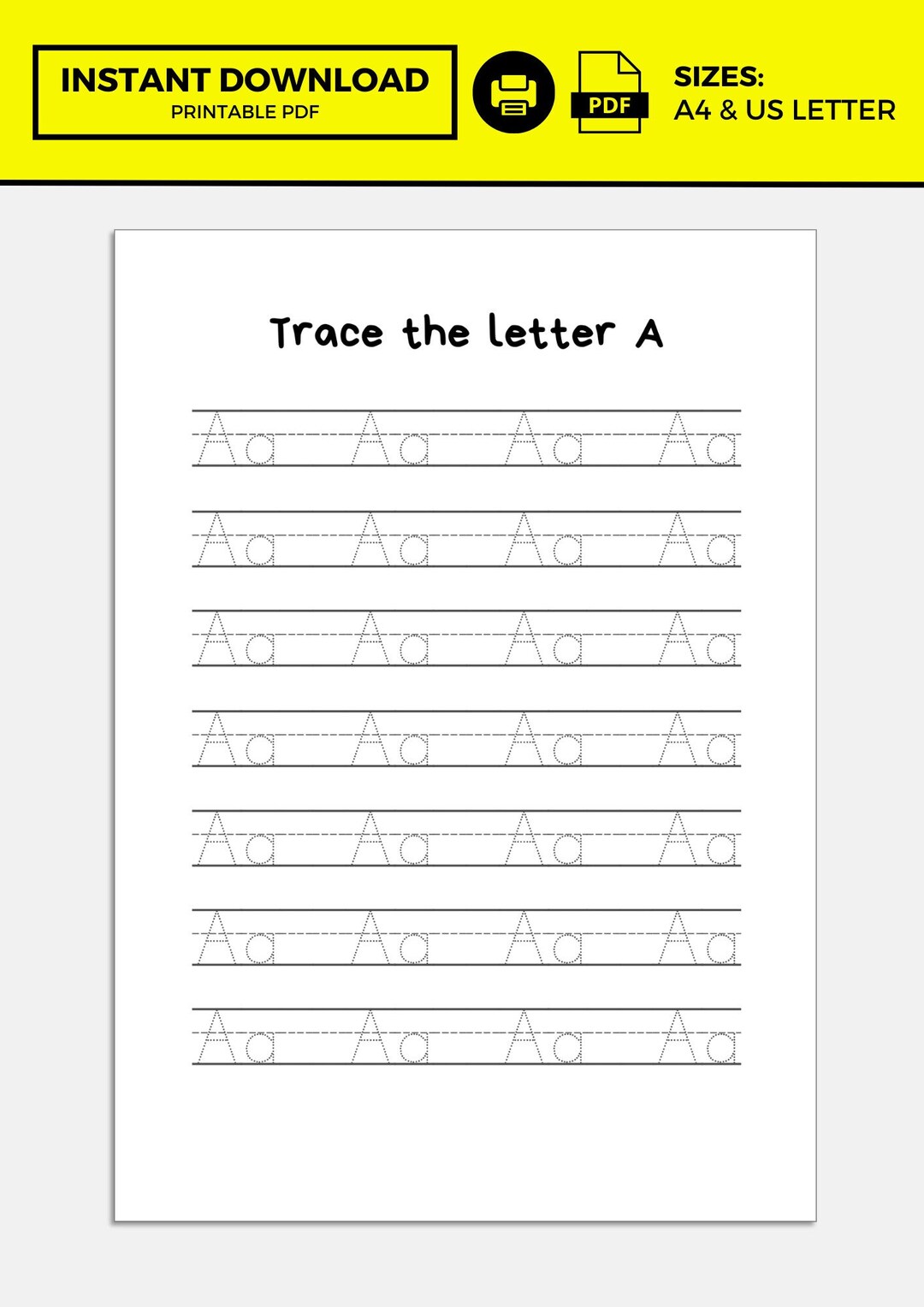 Trace the Alphabet, Trace the Letters, Alphabet Tracing, Alphabet ...