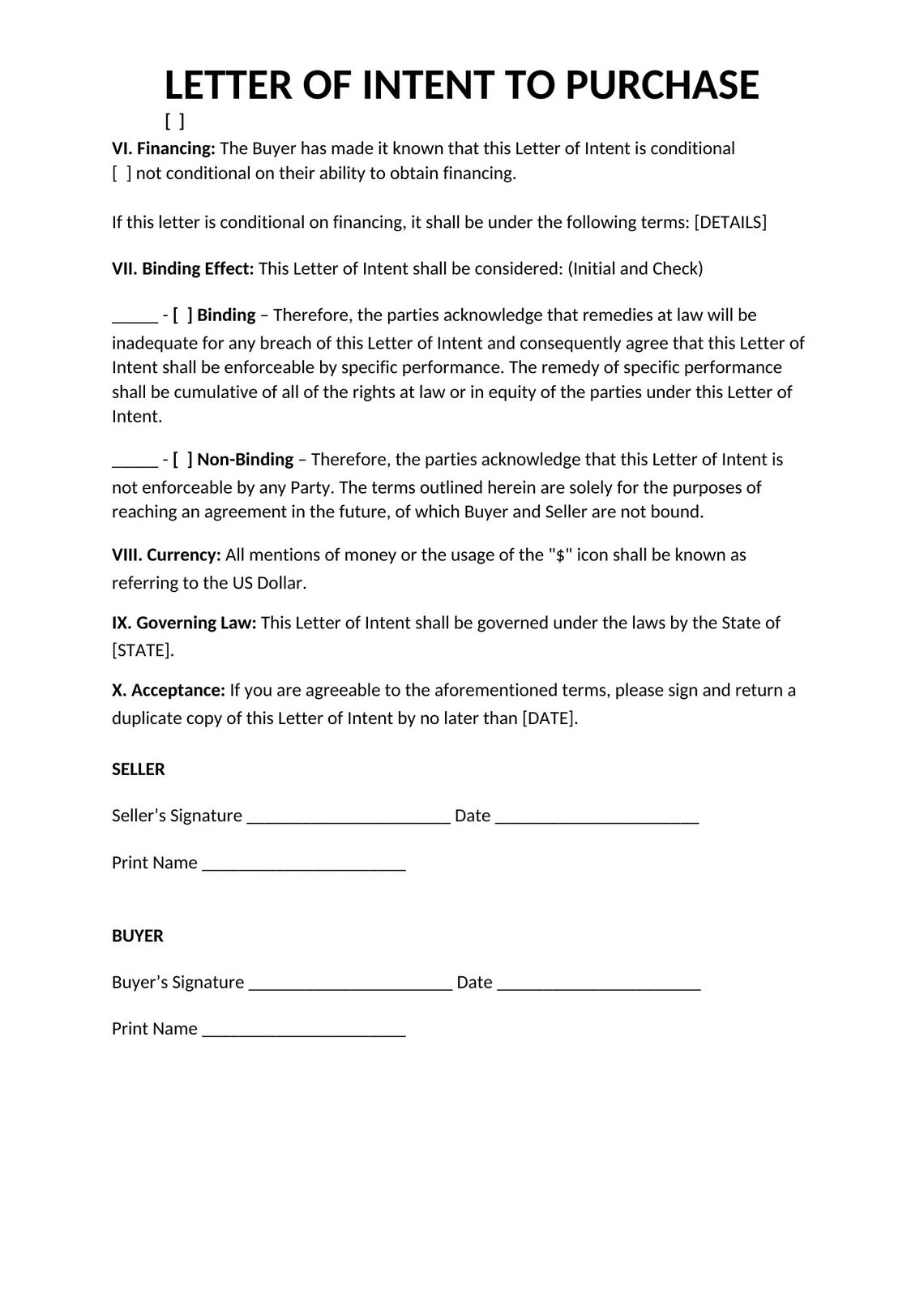 Letter Of Intent To Purchase Template Etsy letter-of-intent-to-purchase-template-etsy
