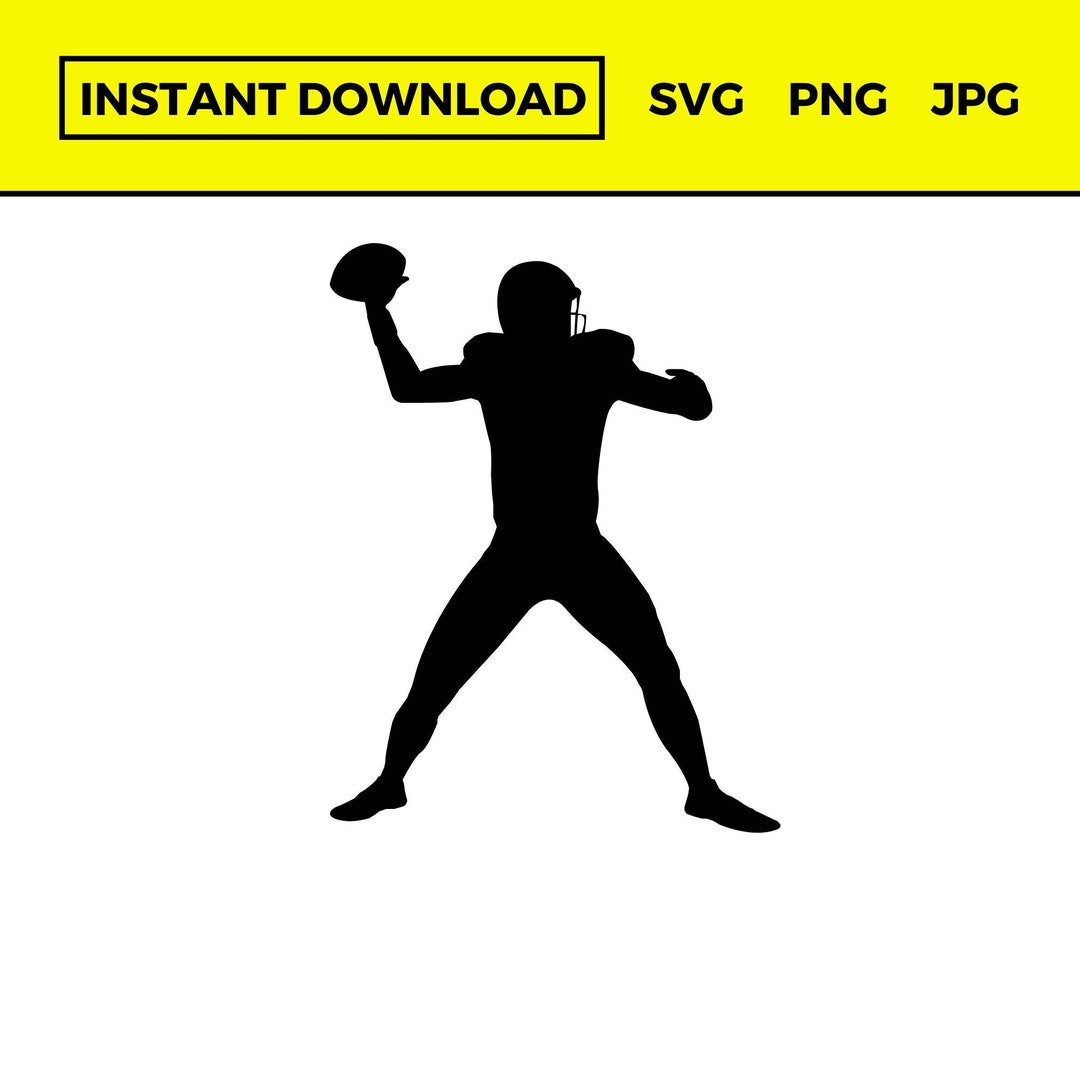 Football Player SVG, Football Player PNG, Football Player Silhouette ...