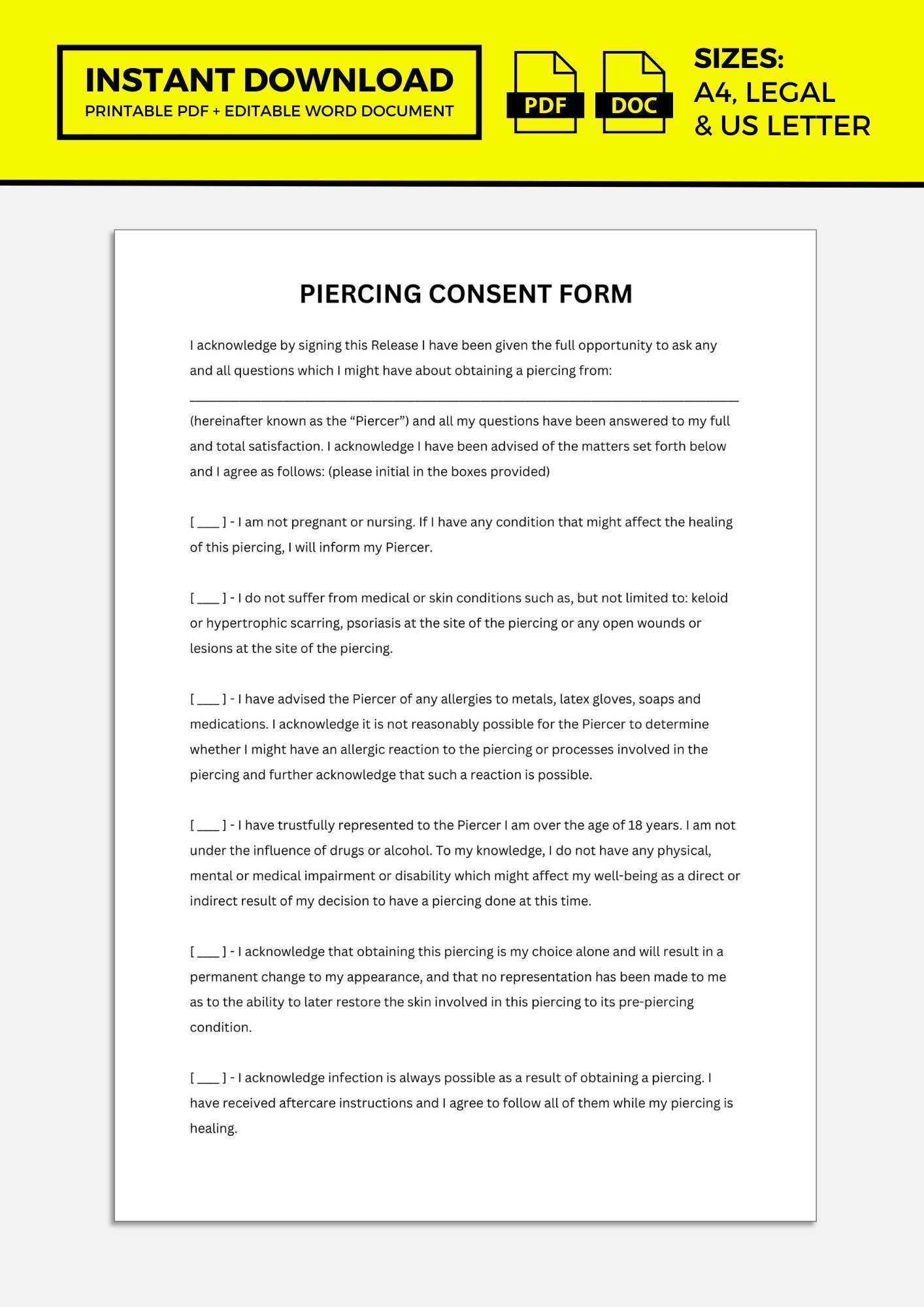 Piercing Consent Form Consent Form For Piercing Download Now Etsy piercing-consent-form-consent-form-for-piercing-download-now-etsy