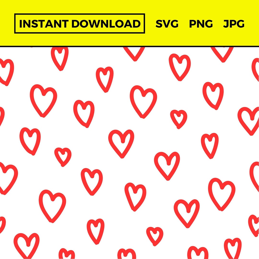 Heart Pattern SVG, Heart Pattern PNG, Heart Pattern, Heart Pattern ...