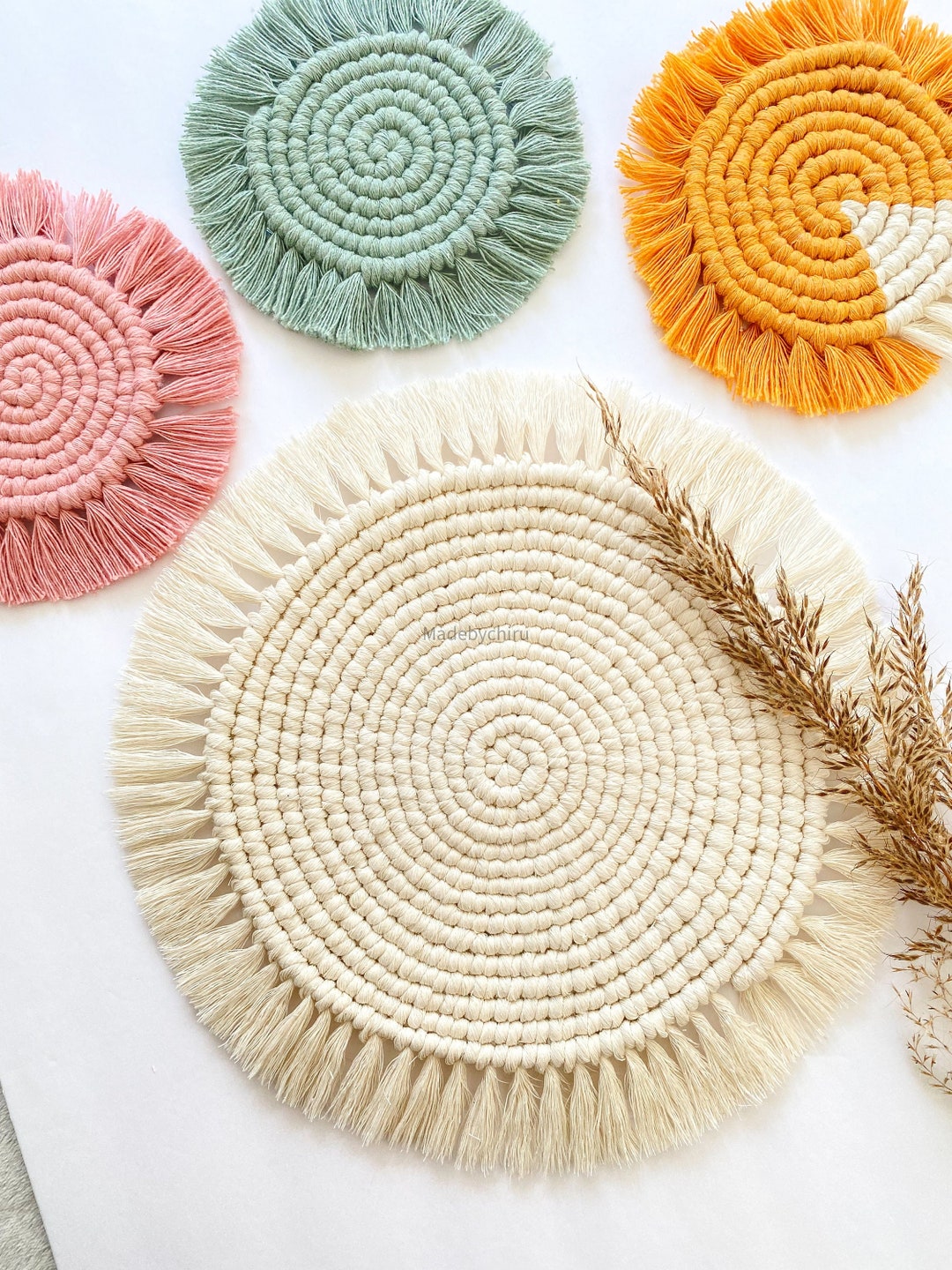 Large Round Placemats | Dinning Placemats | Indoor Plant Mats | House ...