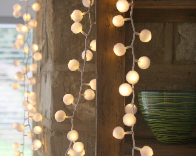 Pom Pom String Lights Fun Innovative Design - Etsy