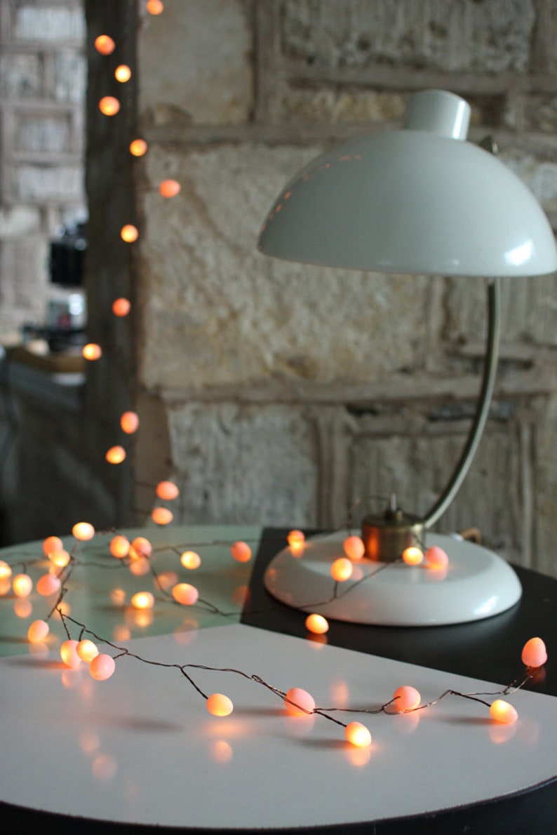 Teardrop Fairy Lights 60 Leds on an 8ft String. Peach Mint - Etsy