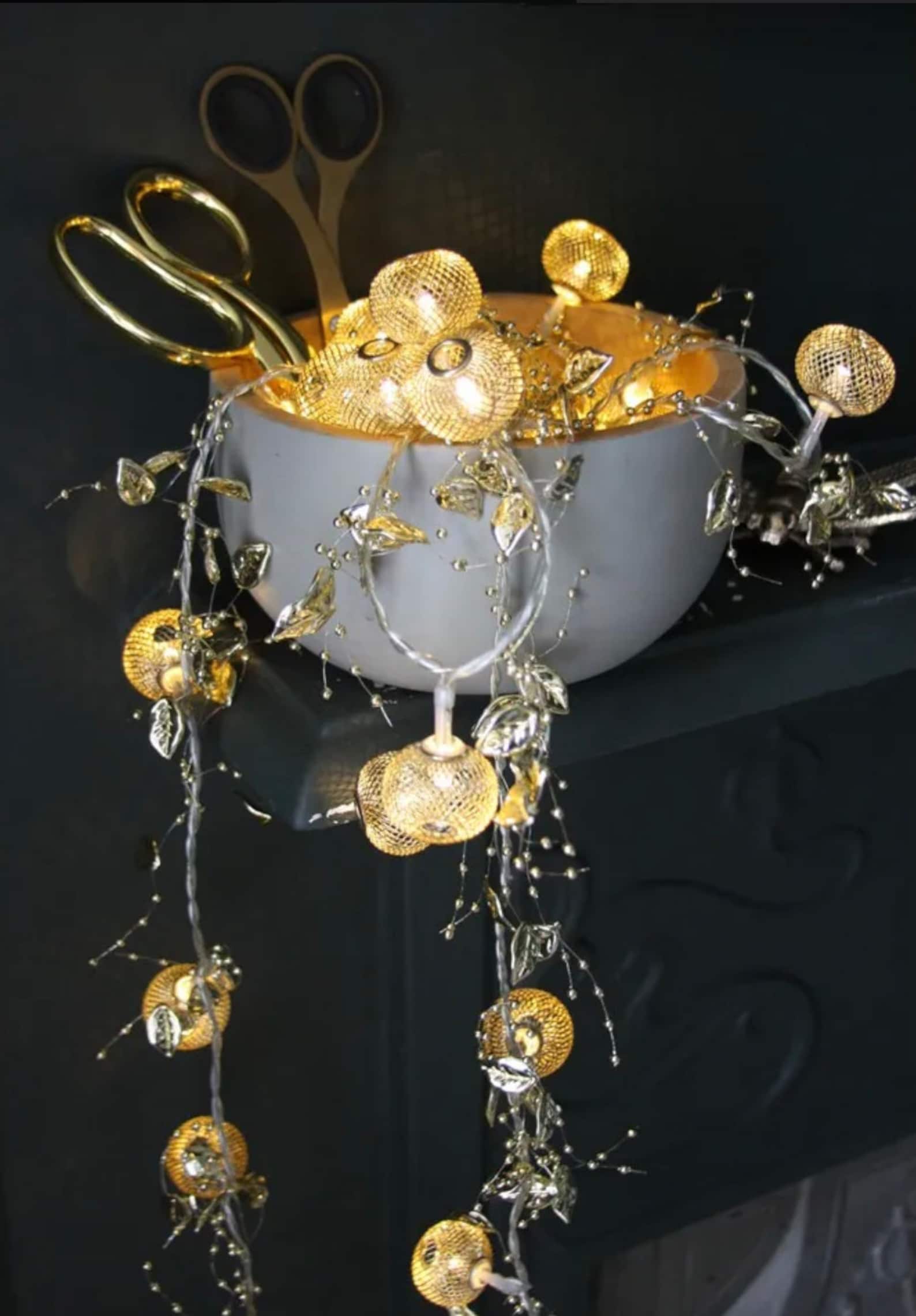 Ora String Lights - Glowing Orbs Along A Delicate Chain - Etsy