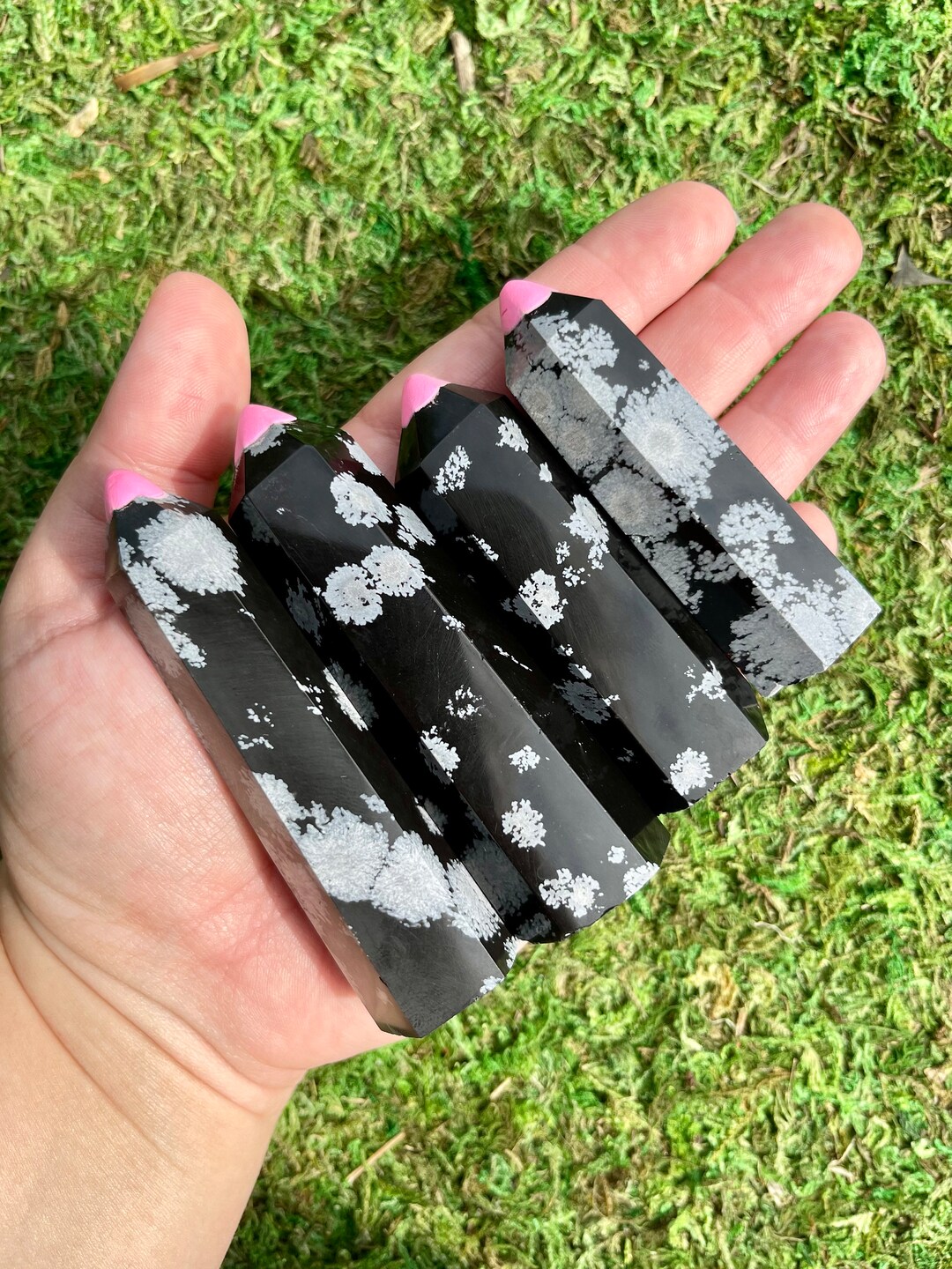 Snowflake Obsidian Towers - Etsy