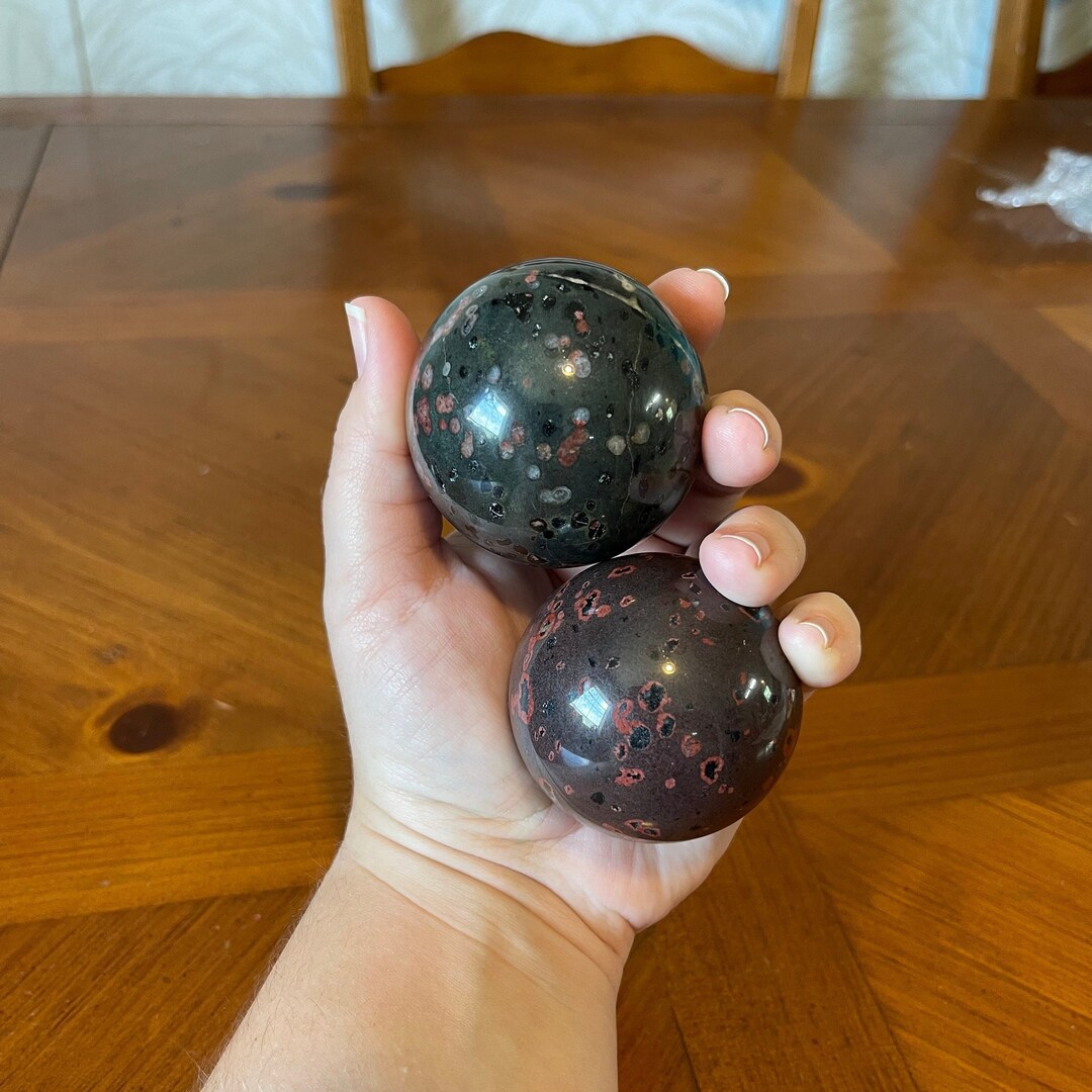 Plum Blossom Jade Spheres - Etsy