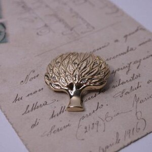 Tree of Life Brooch Vintage Gold Tone Tree With Rhinestones Brooch - Etsy