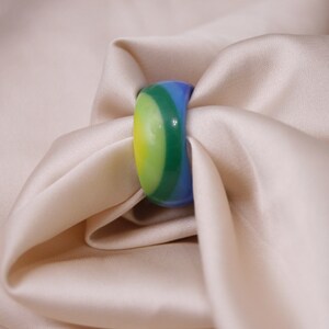 Vintage Plastic Rainbow Ring Chunky Colorful Ring - Etsy