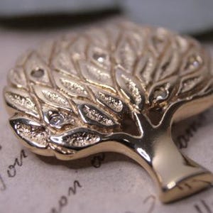 Tree of Life Brooch Vintage Gold Tone Tree With Rhinestones Brooch - Etsy
