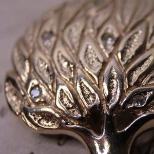 Tree of Life Brooch Vintage Gold Tone Tree With Rhinestones Brooch - Etsy
