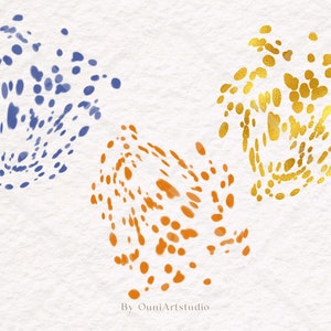 Watercolor Abstract Clipart, Digital Elements PNG, Abstract Shapes ...