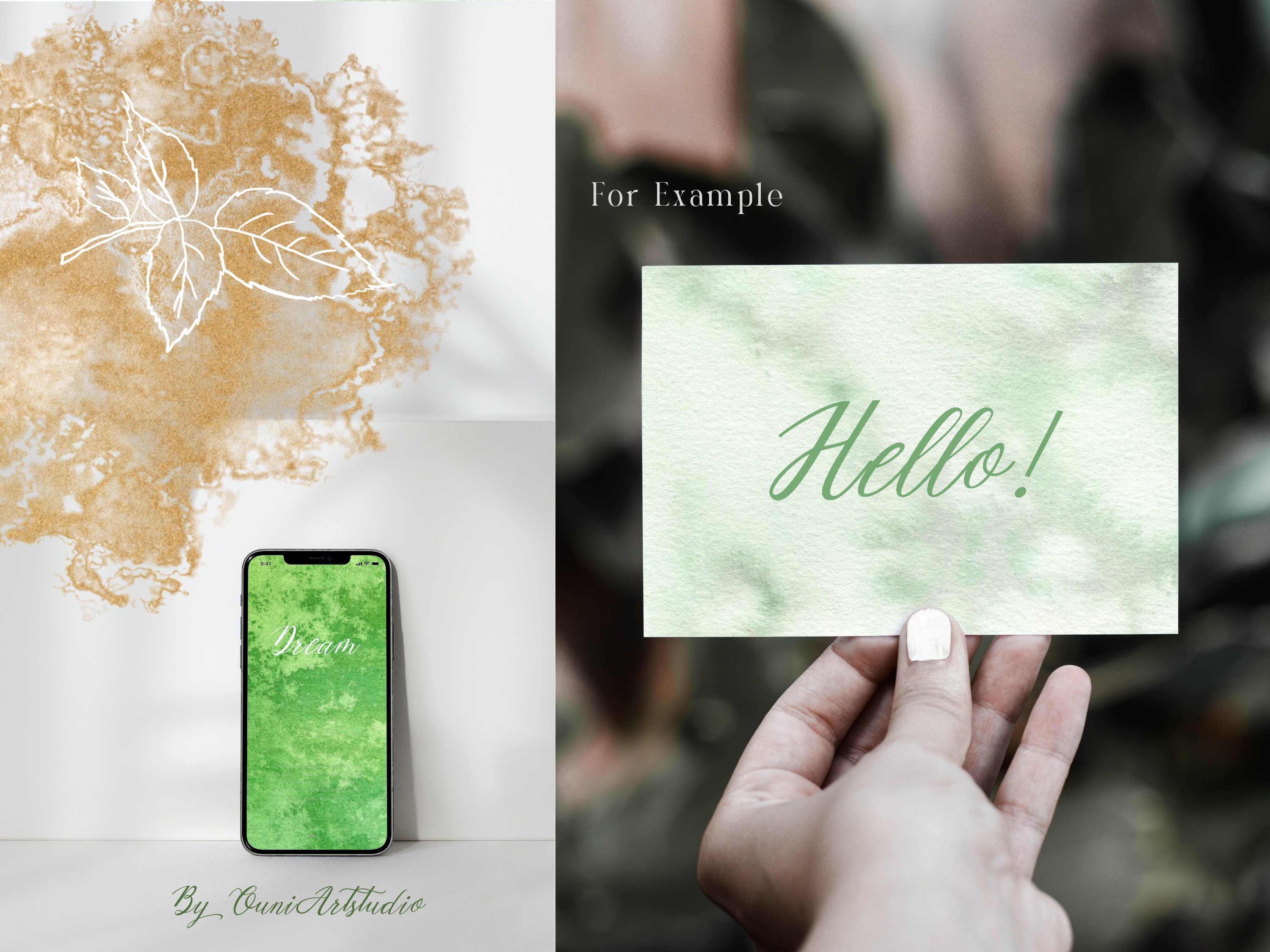 Watercolor Sage Green Digital Paper, Hand Painted, Moss, Greenery ...