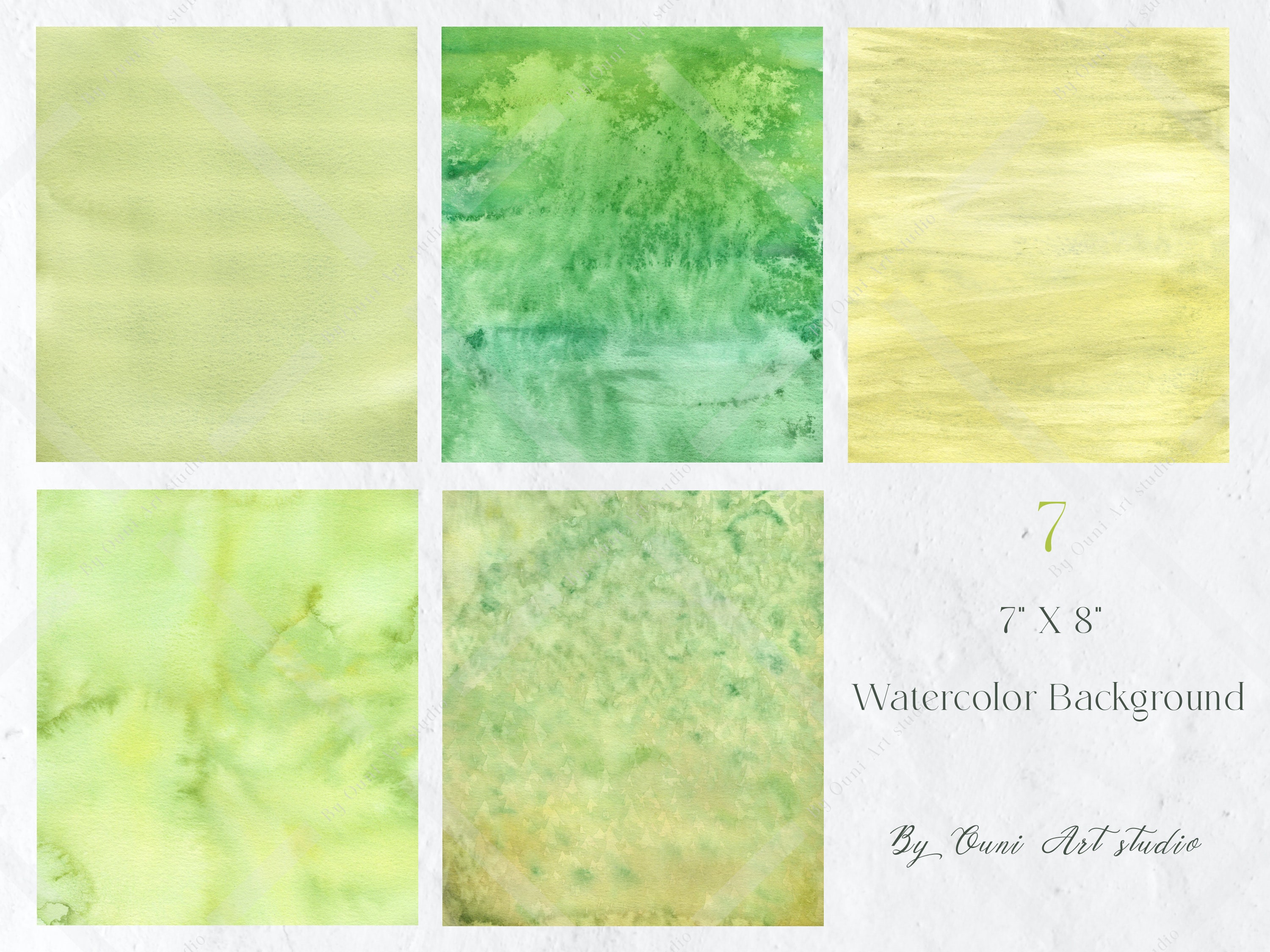 Watercolor Sage Green Digital Paper, Hand Painted, Moss, Greenery ...