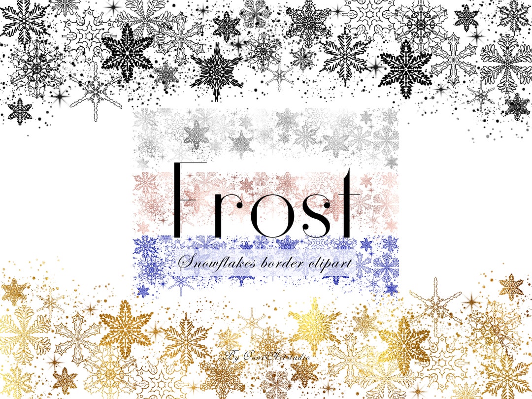 Christmas Snowflakes Clipart, Winter Clipart, Snowflake Borders Clipart ...