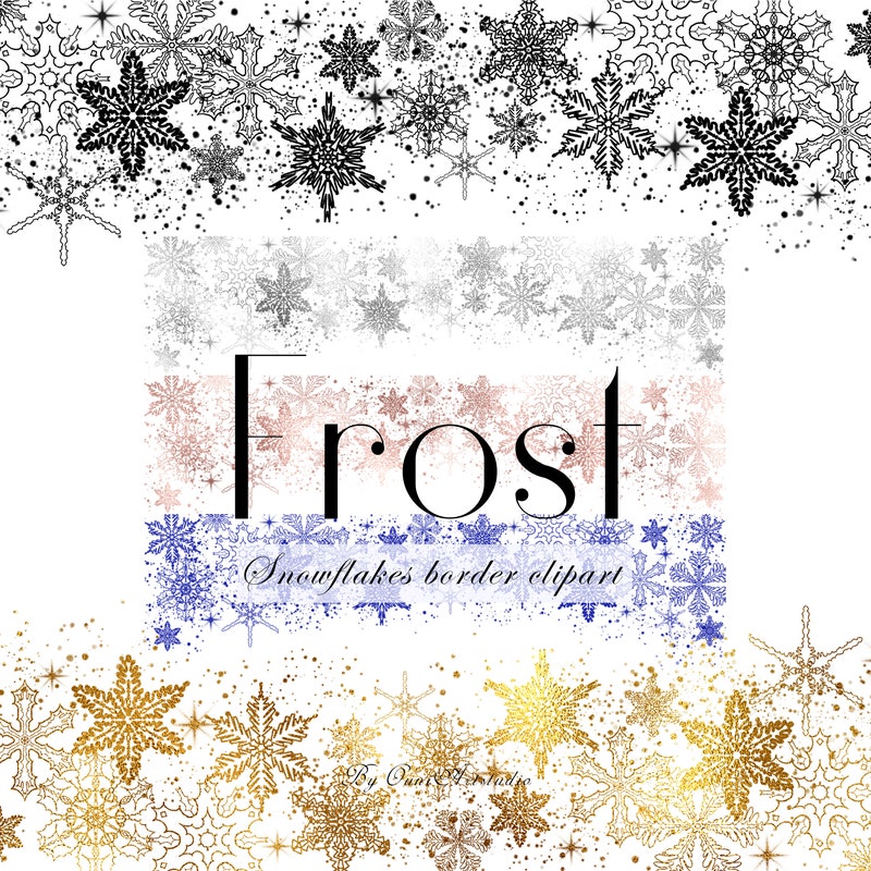 Snowflake Clip Art - Etsy