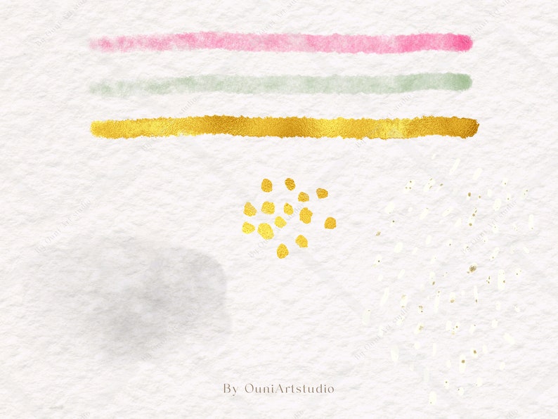 Watercolor Abstract Clipart, Digital Elements PNG, Abstract Shapes ...
