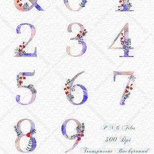 Watercolor Alphabet Clipart, Botanical Alphabet, Christmas, Floral ...