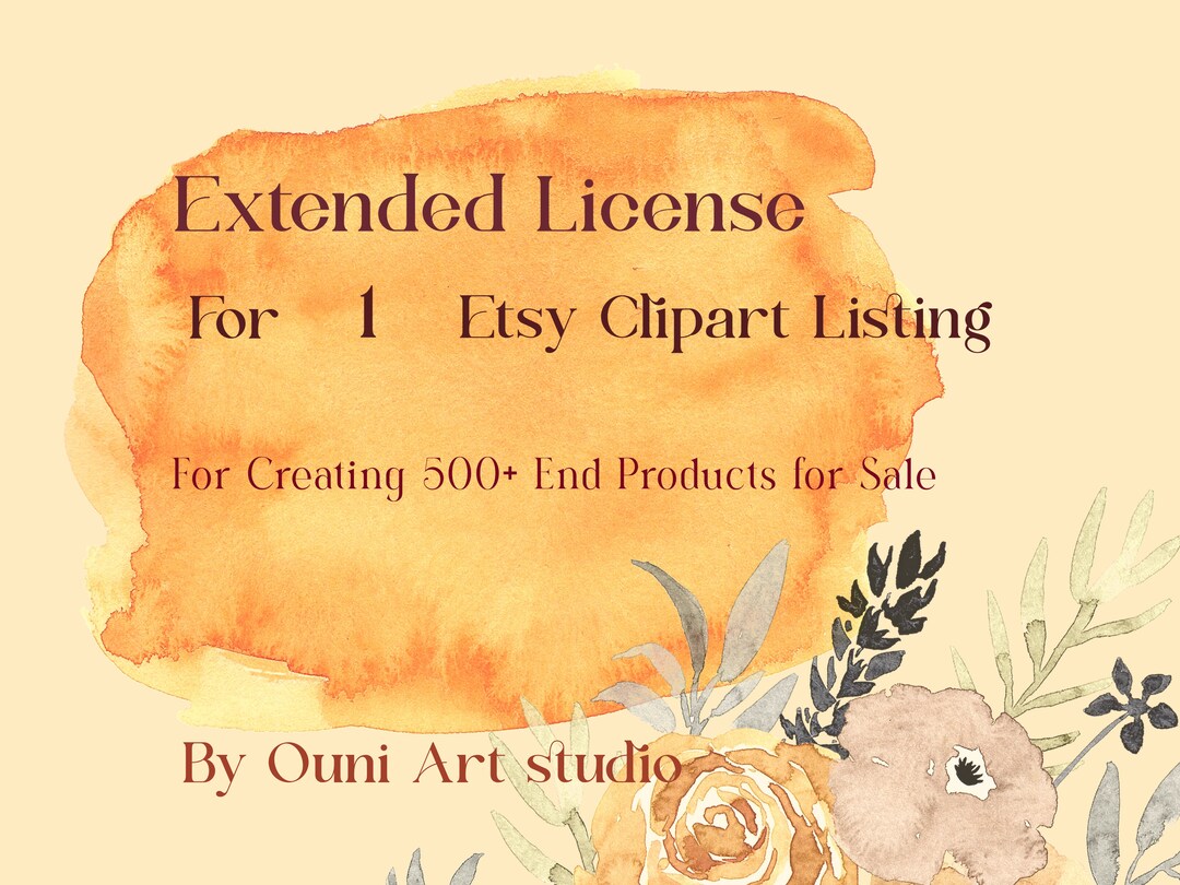 Extended Commercial License for 1 Etsy Clipart Listing - Etsy