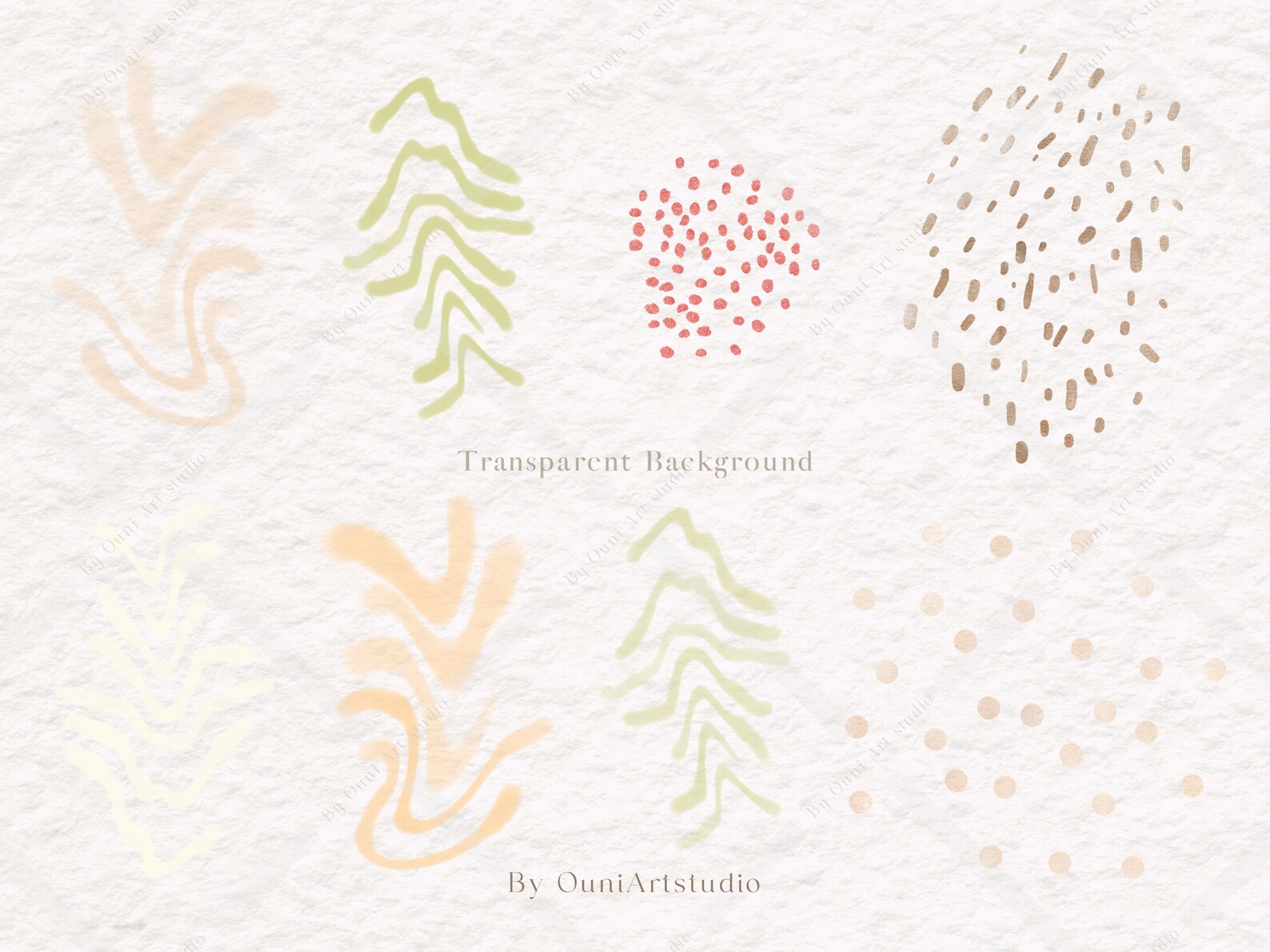 Watercolor Abstract Clipart, Digital Elements PNG, Abstract Shapes ...