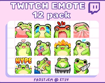 Frog Emotes Colorful Frogs Twitch, Discord, Youtube - Etsy