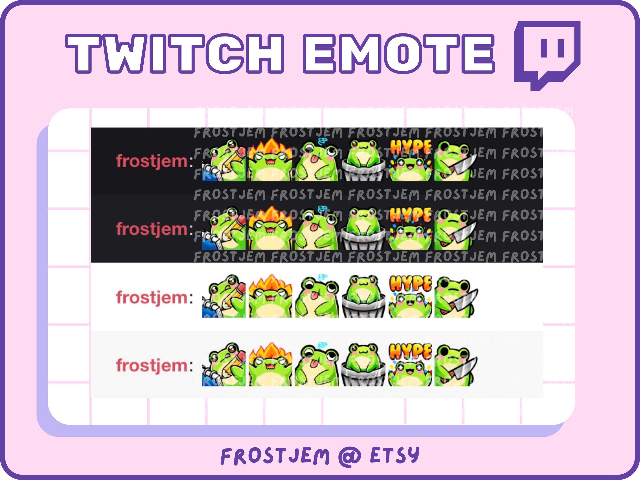 FROG EMOTE PACK 6 Twitch Emotes | Discord | Youtube | Emote Pack ...