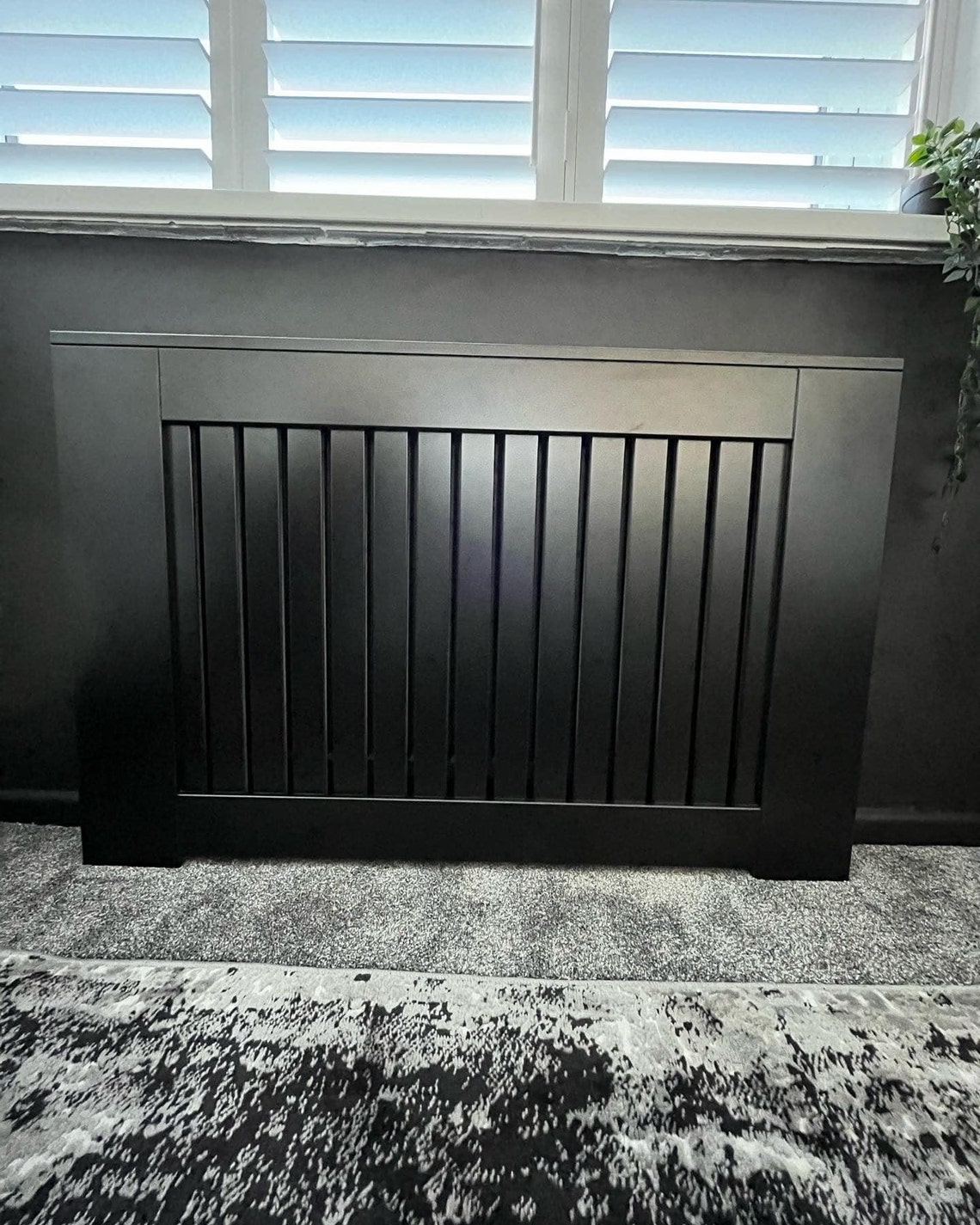 Black Radiator Cover Vertical Slatsblack Vertical Slat - Etsy