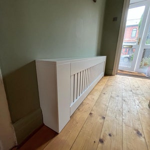 Bespoke White Vertical Slat Radiator Cover - Made to Measure - Etsy