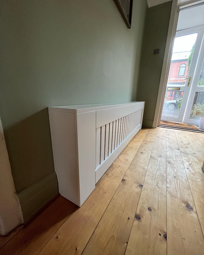 Radiator Cover White Vertical Slat All Made to - Etsy