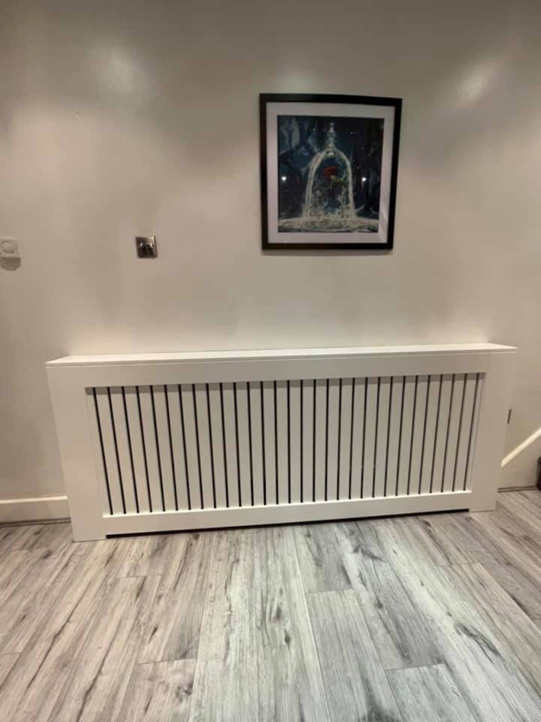 Radiator Cover White - Vertical Slat - All Made to Measurebespoke White ...