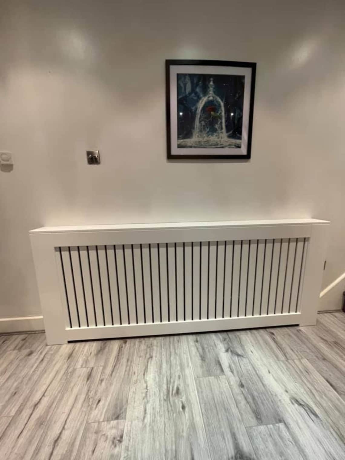 Radiator Cover White Vertical Slat All Made to - Etsy