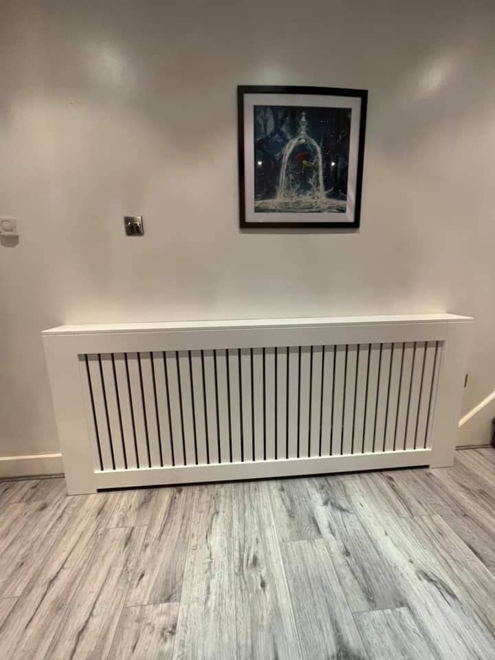 Bespoke White Vertical Slat Radiator Cover - Made to Measure - Etsy UK