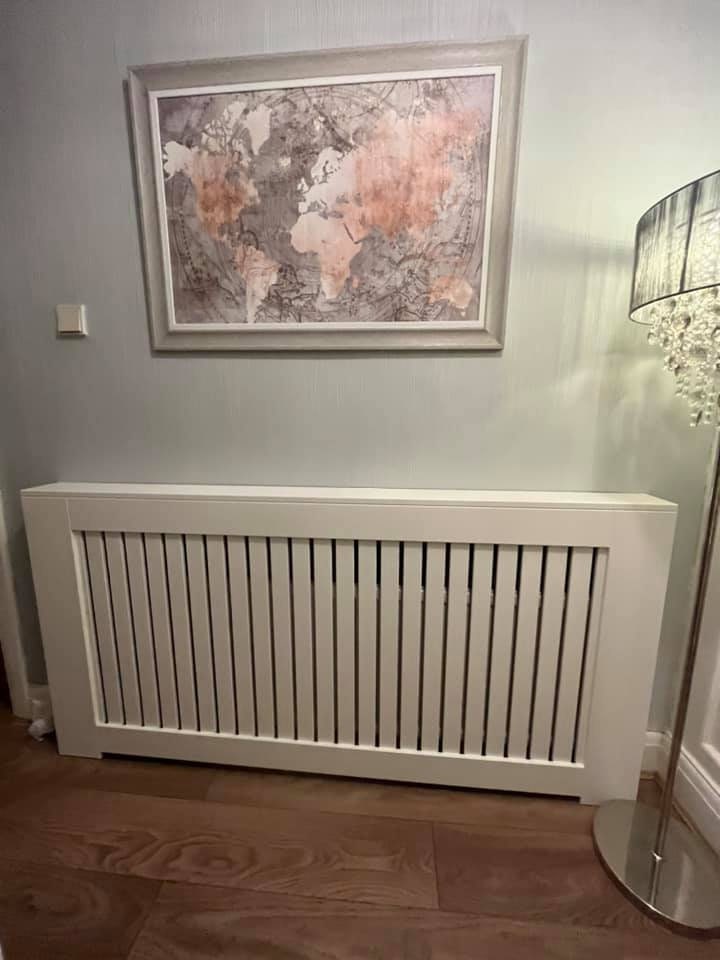 Radiator Cover White Vertical Slat All Made to - Etsy