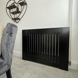 Black Radiator Cover - Vertical Slatsblack Vertical Slat Radiator Cover ...