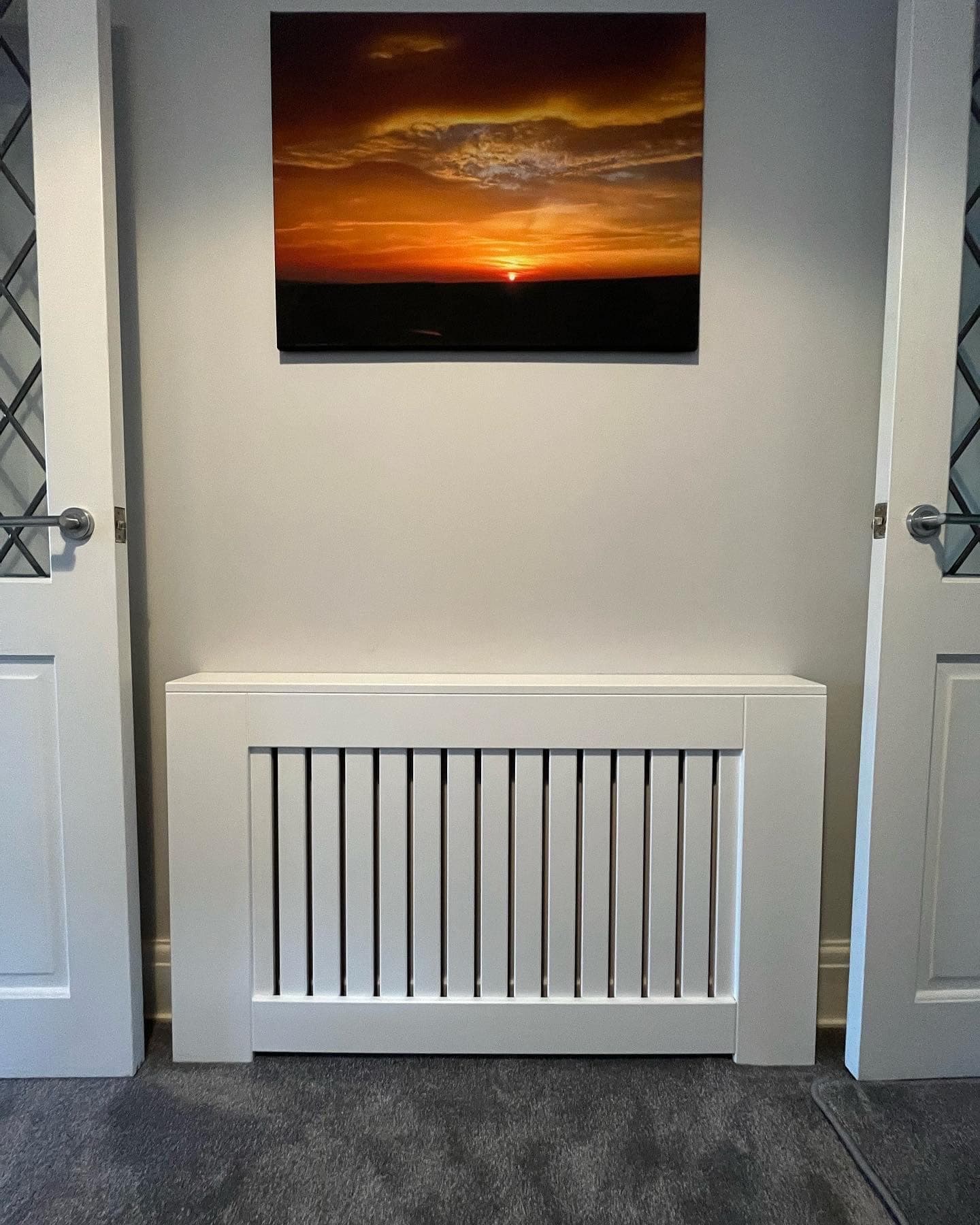 Bespoke White Vertical Slat Radiator Cover - Made to Measure - Etsy